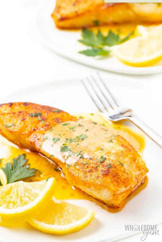 Halibut with Lemon Butter Sauce – Alaskans Own